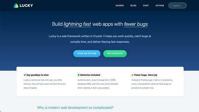An introduction to Lucky Framework, Lucky HTML, and the Crystal Language