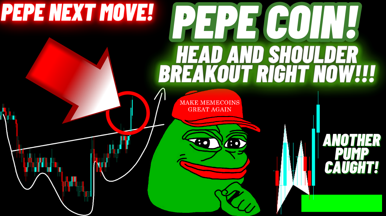 PEPE Crypto Coin Breaks Out Head And Shoulder Right Now!!!