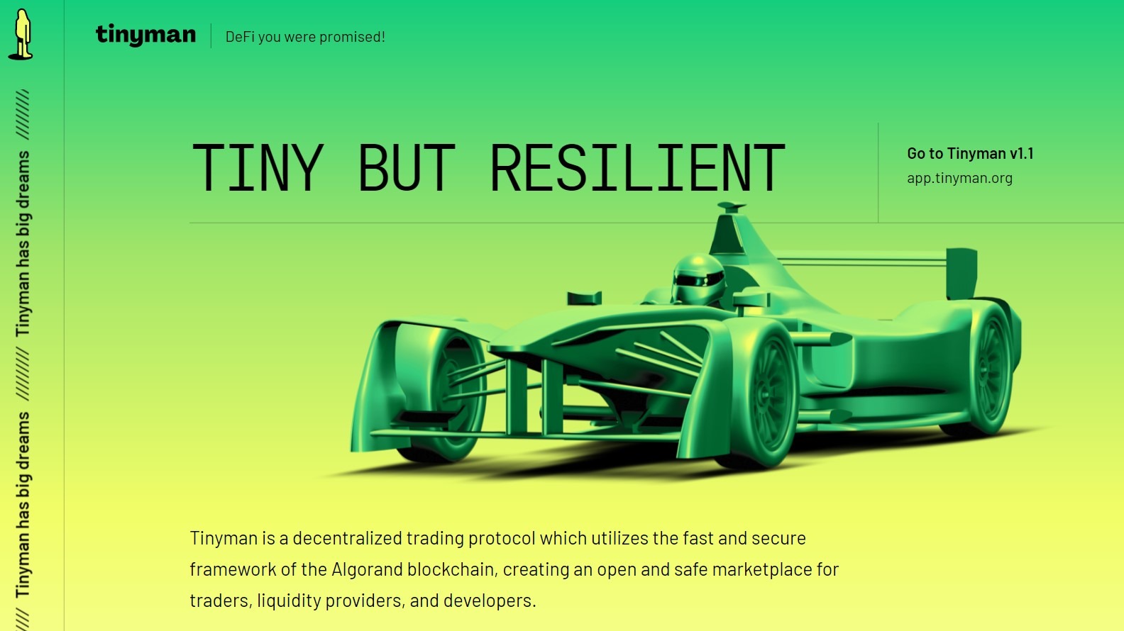 Tinyman: A DEX on Algorand which makes other DEXs seem tiny