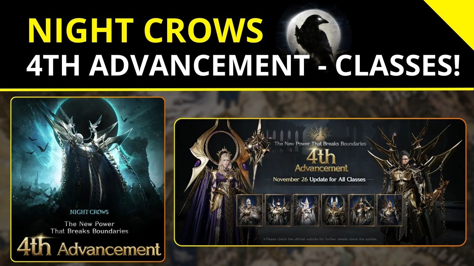 Night Crows 🌒| 4th Advancement Update - New Classes!