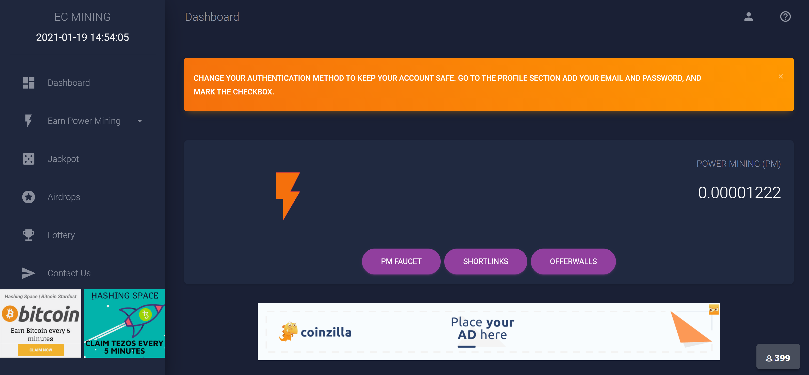 EC-Mining and ES Faucet – More than 10 crytocurrencies every day