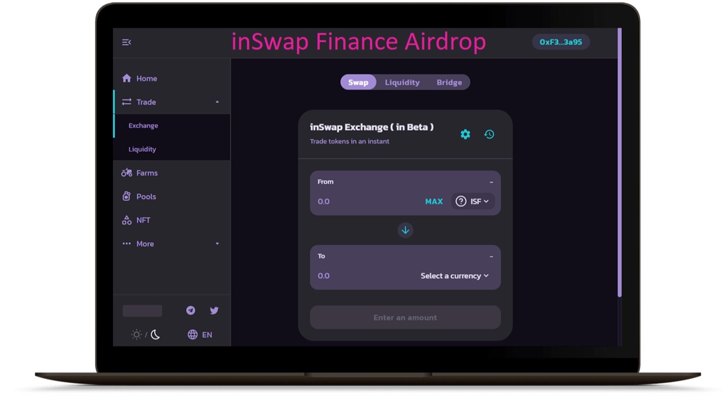 inSwap Finance - Get 0,01 ISF ($10) for free - Airdrex