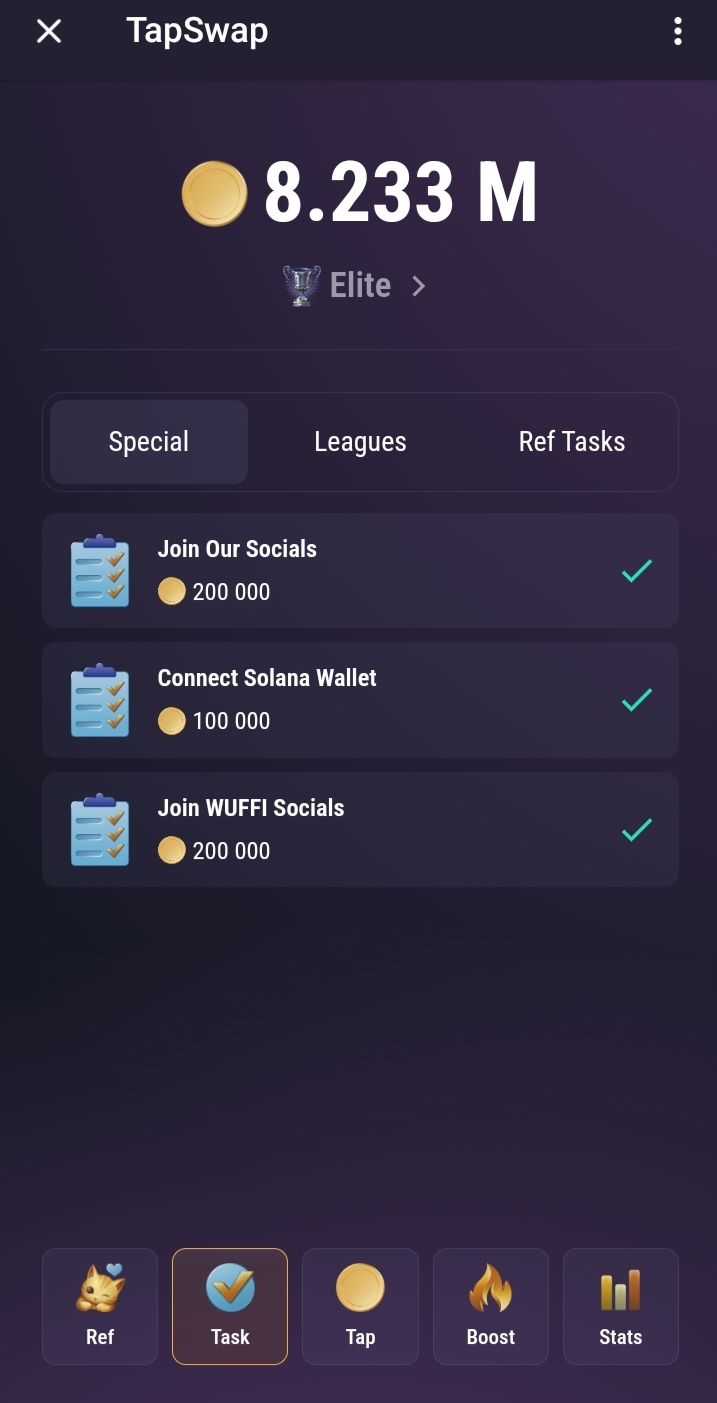Tapswap Coin 🪙 Powered by Solana on Telegram