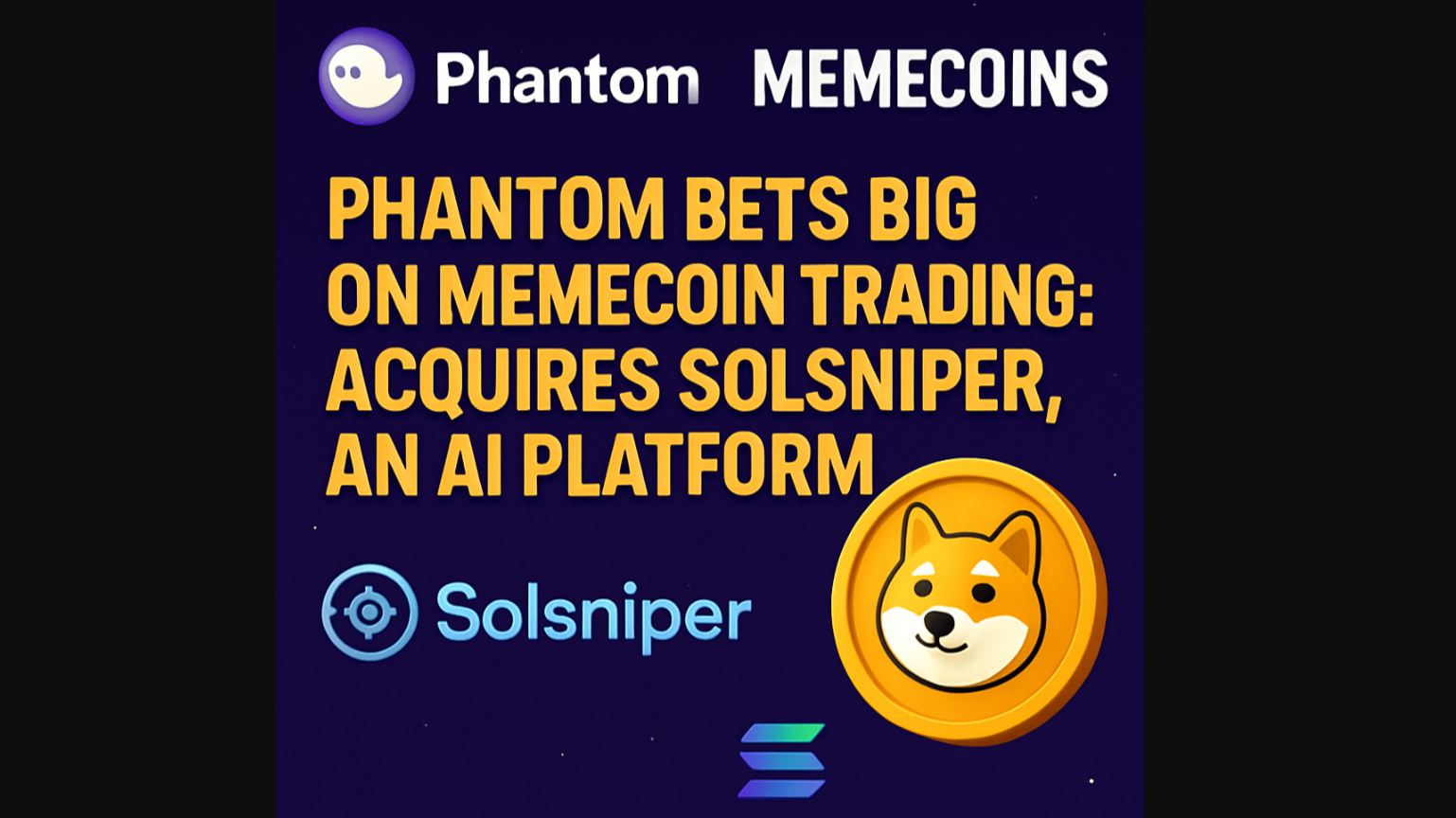 Phantom Bets Big on Memecoins: Acquires Solsniper, the AI Trading Platform on Solana