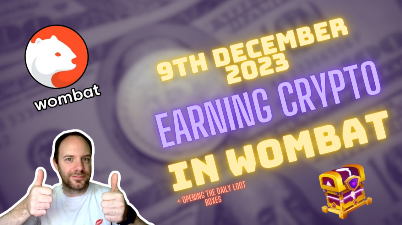 Wombat | 9th December 2023 | Gaming Platform | Earn Crypto Online | Play-to-Earn | Upland