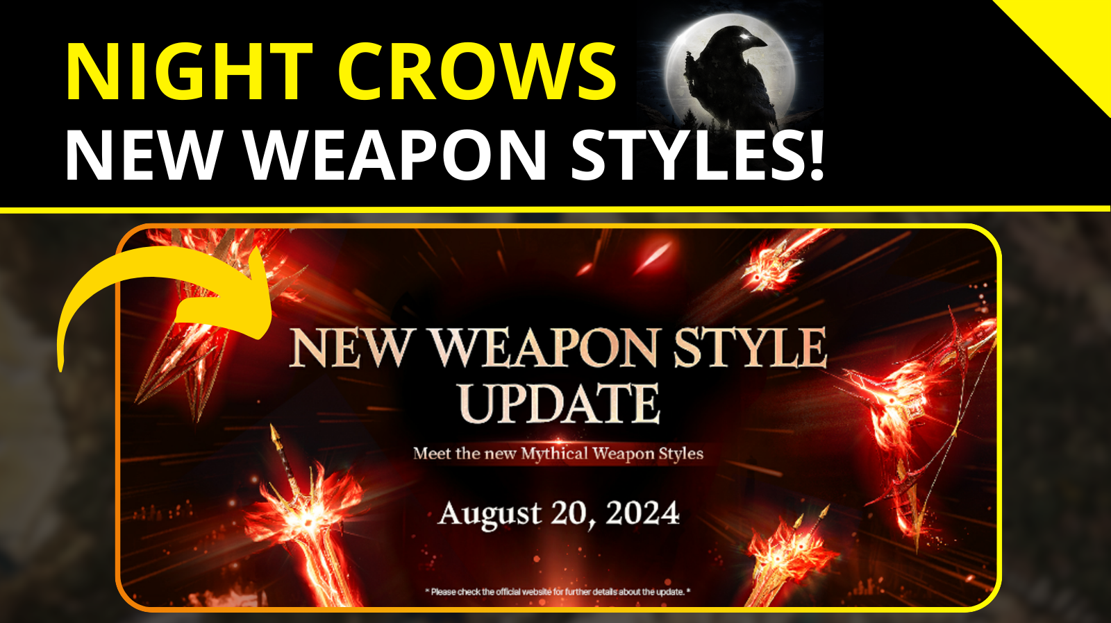 Night Crows 🌖| New Weapon Style Update! [EN/PT]