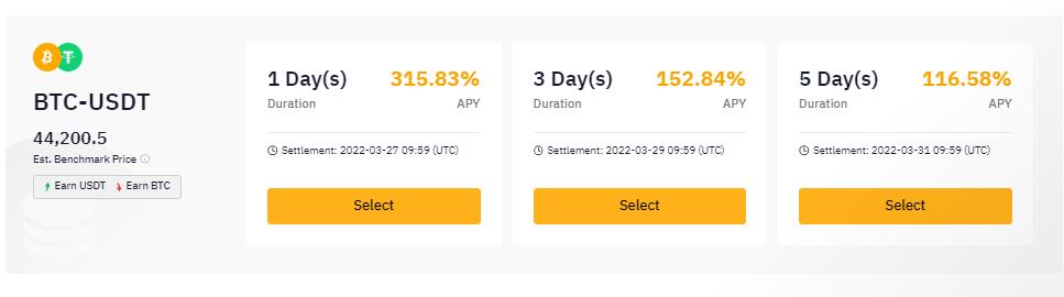 Dual Currency Investment
