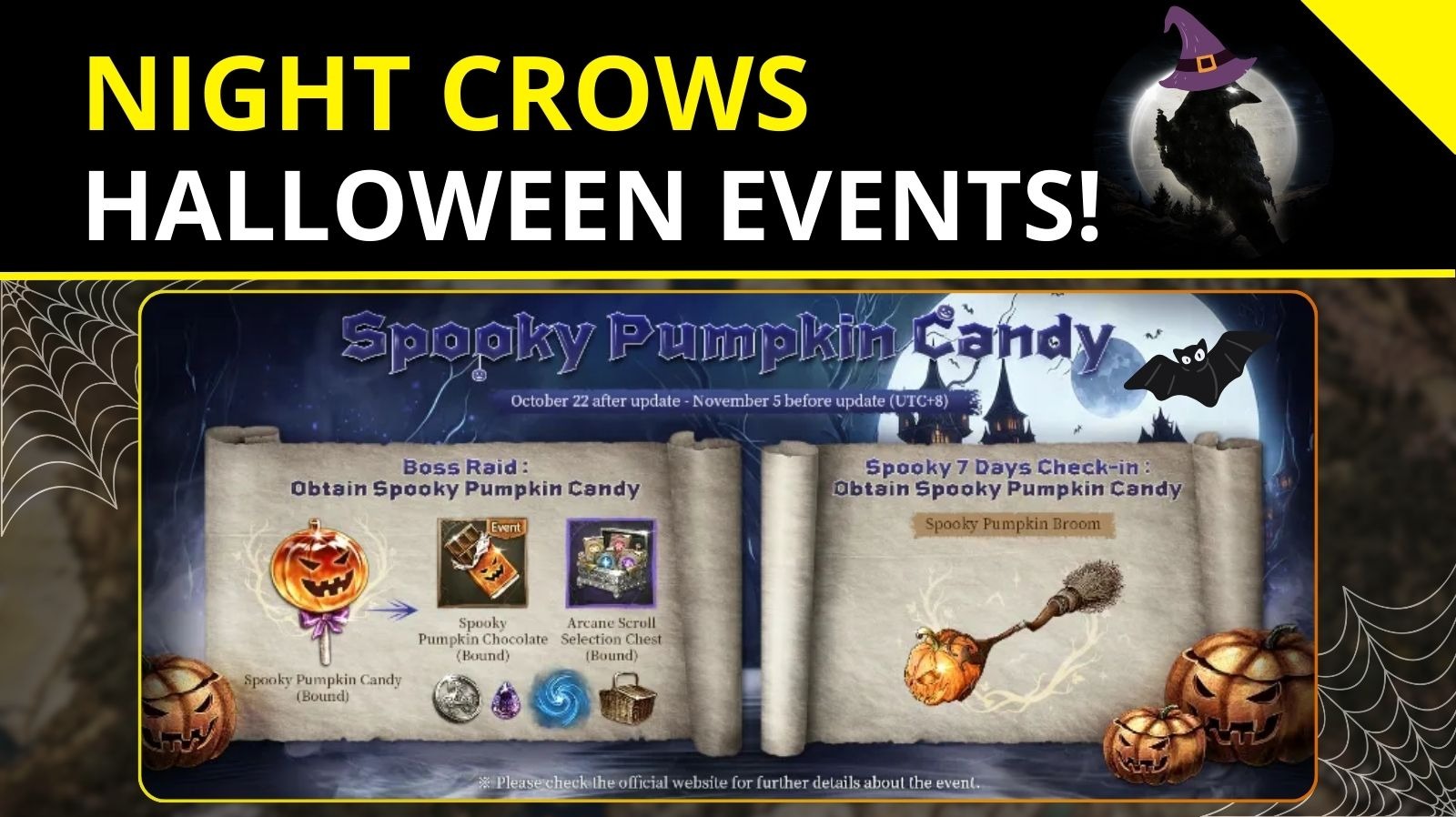 Night Crows 🌒| Halloween Events - New Glider, Best Buffs, FREE Rewards ...