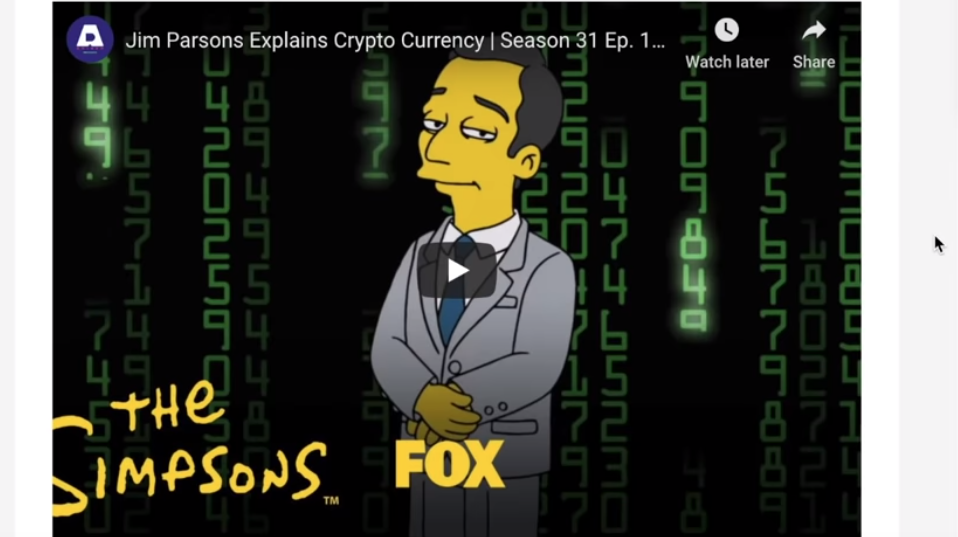 Simpsons Episode Explaining CryptoCurrency