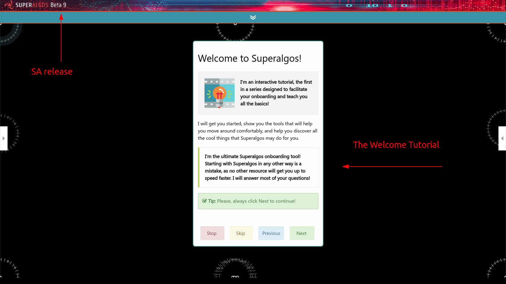 Superalgos // Quick handy screenshots to present you SA interface