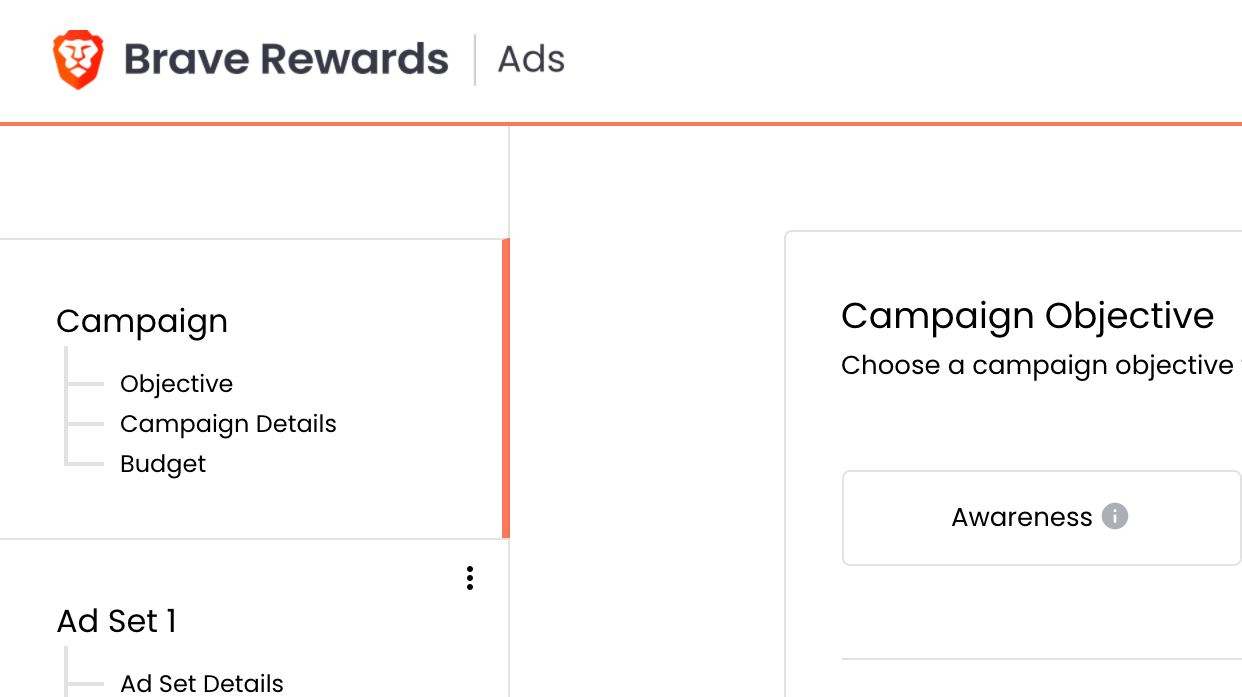 Sneak peek of the upcoming Brave advertiser dashboard