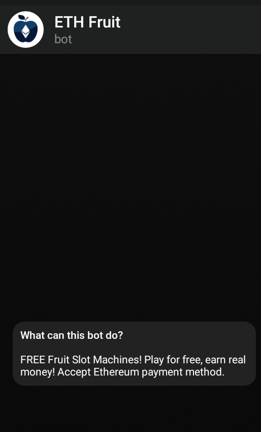 Telegram ETH Fruit bots review - Scam Alert!