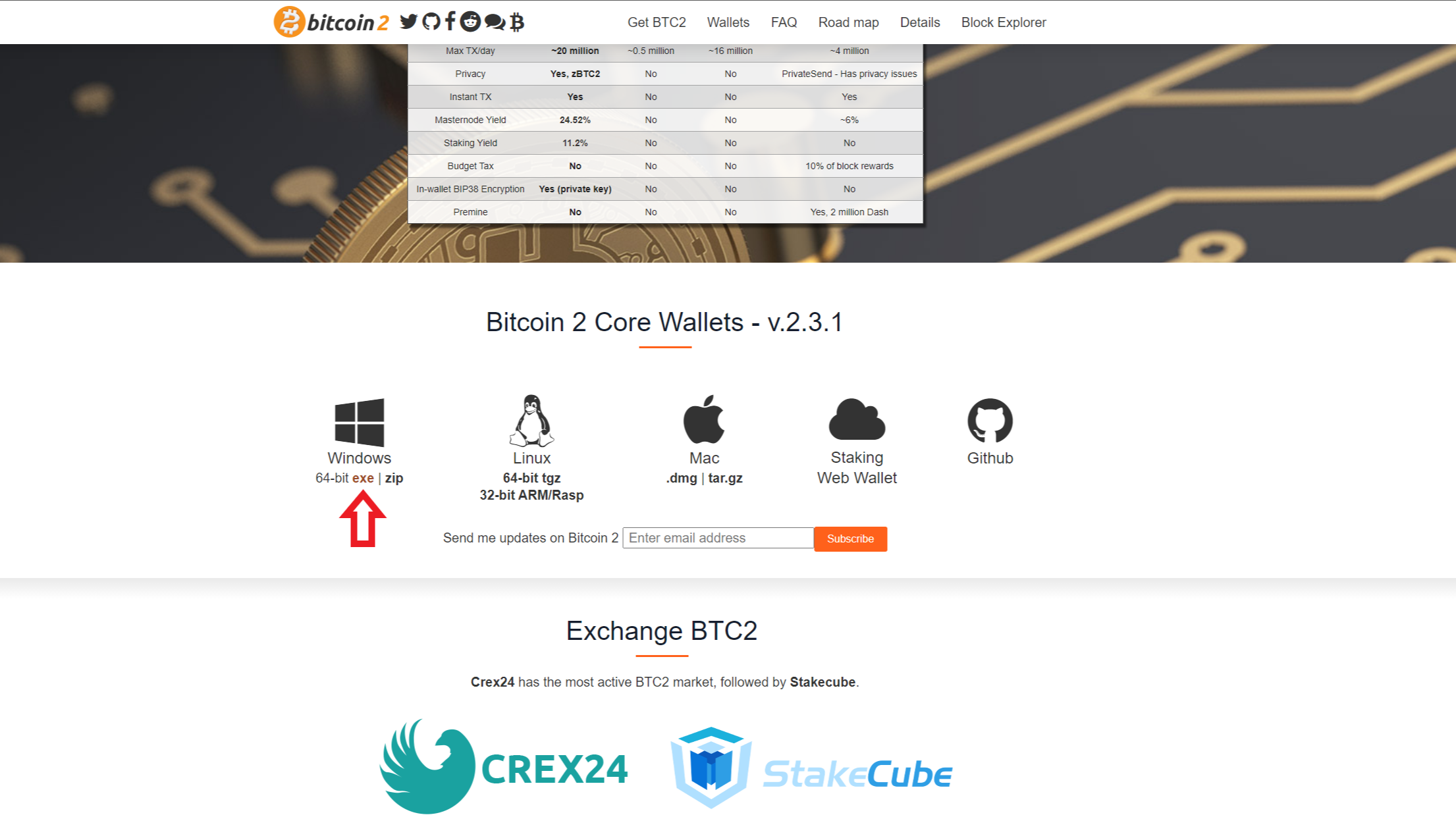 Wie installiere ich das Bitcoin 2 (BTC2) Core Wallet?