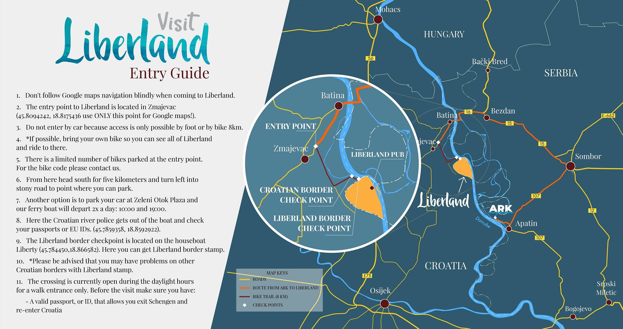 Planning your journey to #Liberland? Follow our map for easier guidance.