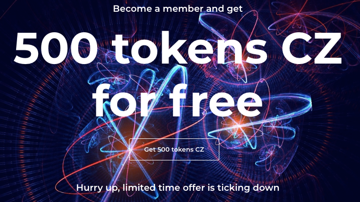Get 500 CZ Tokens = 10$ free by sign up Crypto Zilla platform