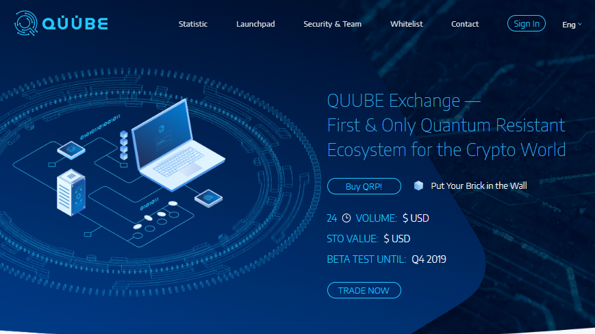 Quube, World first Quantum Resistance Blockchain Ecosystem and Cryptocurrency Exchange.