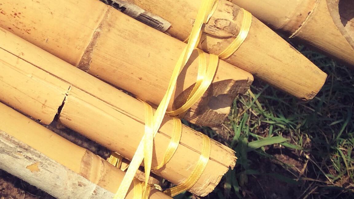 Home made bamboo raft