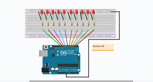 How to Make a simple LED chaser using 10 segment bargraph light Display