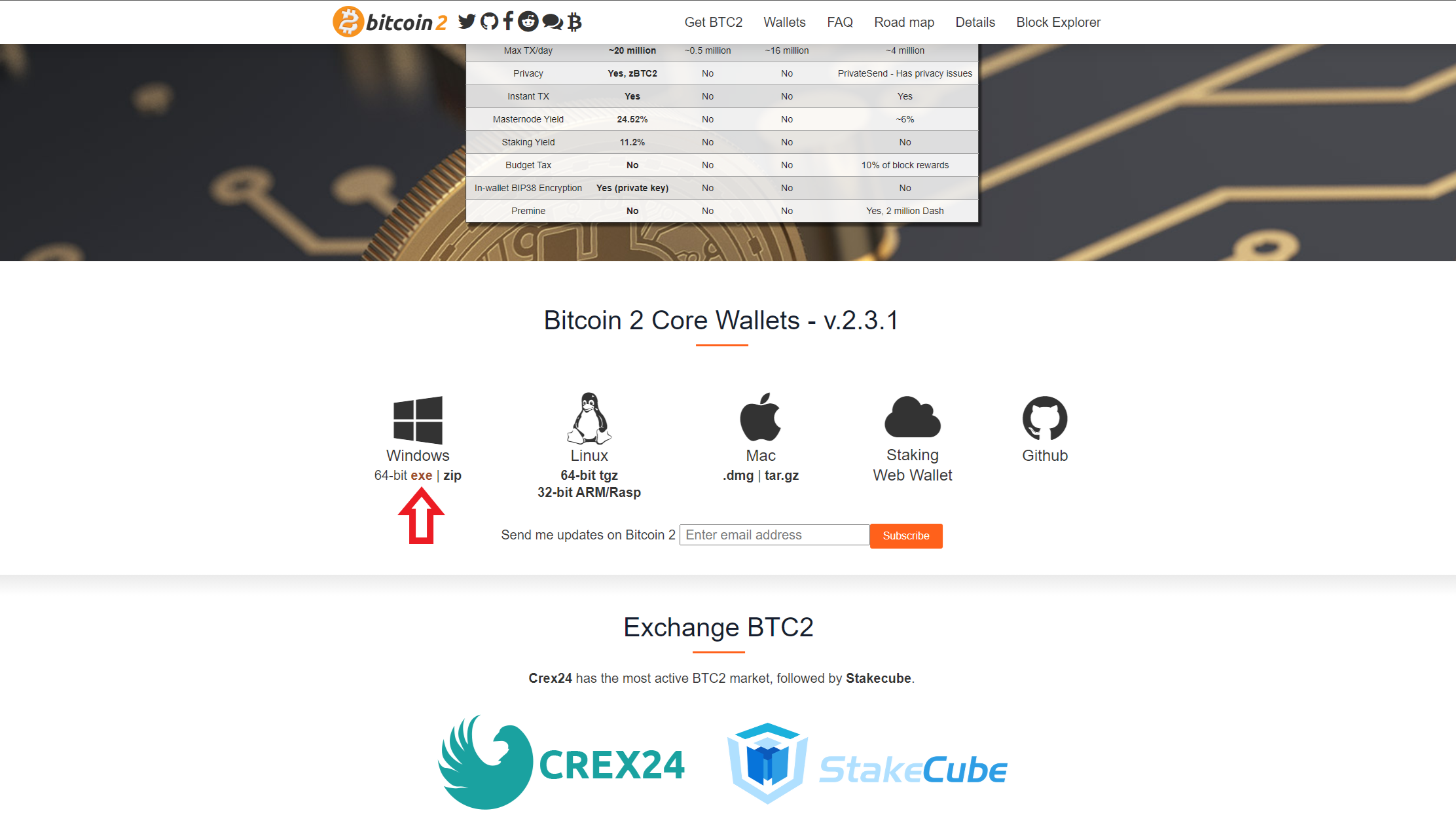 How do I install the Bitcoin 2 (BTC2) Core Wallet?