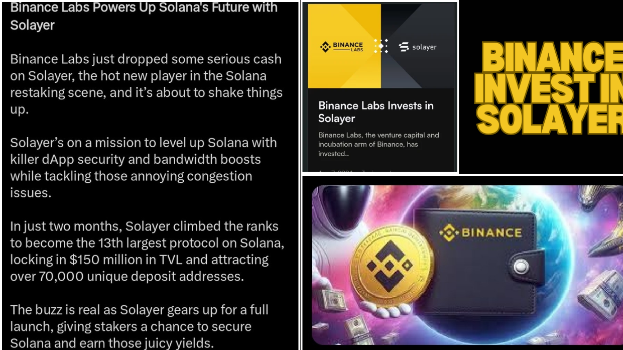 Binance Labs Invests in Solayer: The Fastest Growing Dapp on Solana!