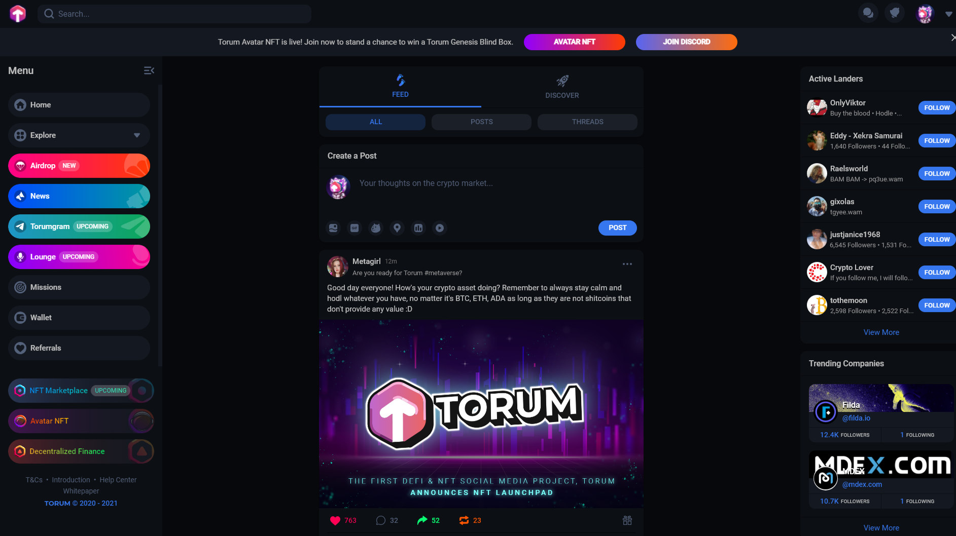 New Metaverse Interface for Torum!