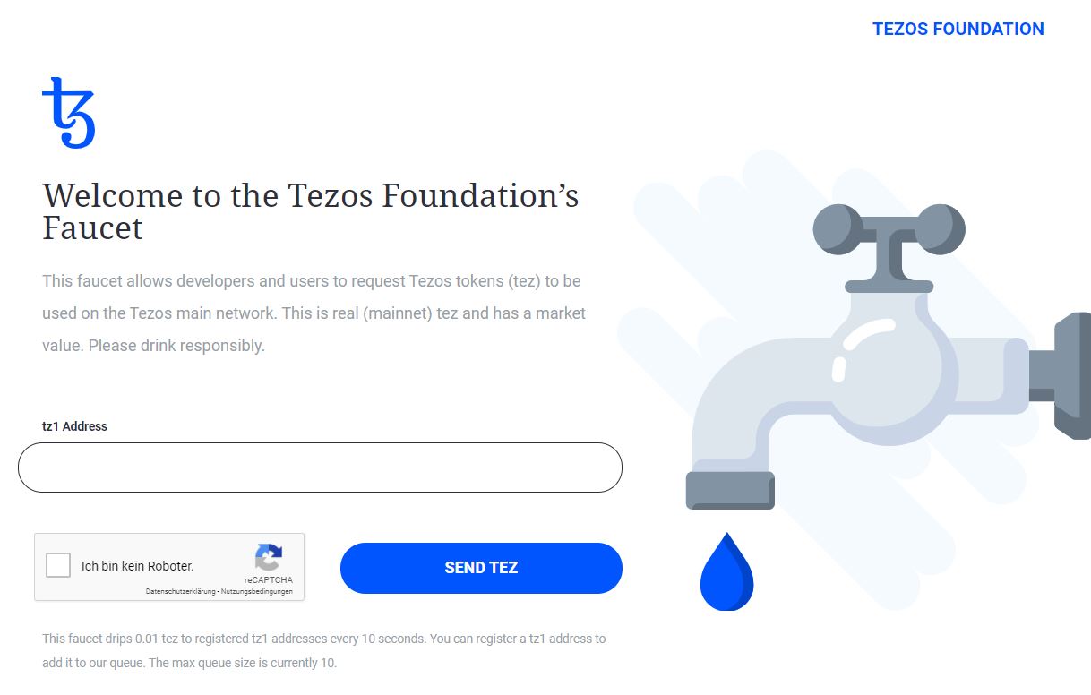 Step-By-Step Guide for the Tezos Foundation's Faucet | Get free XTZ ...