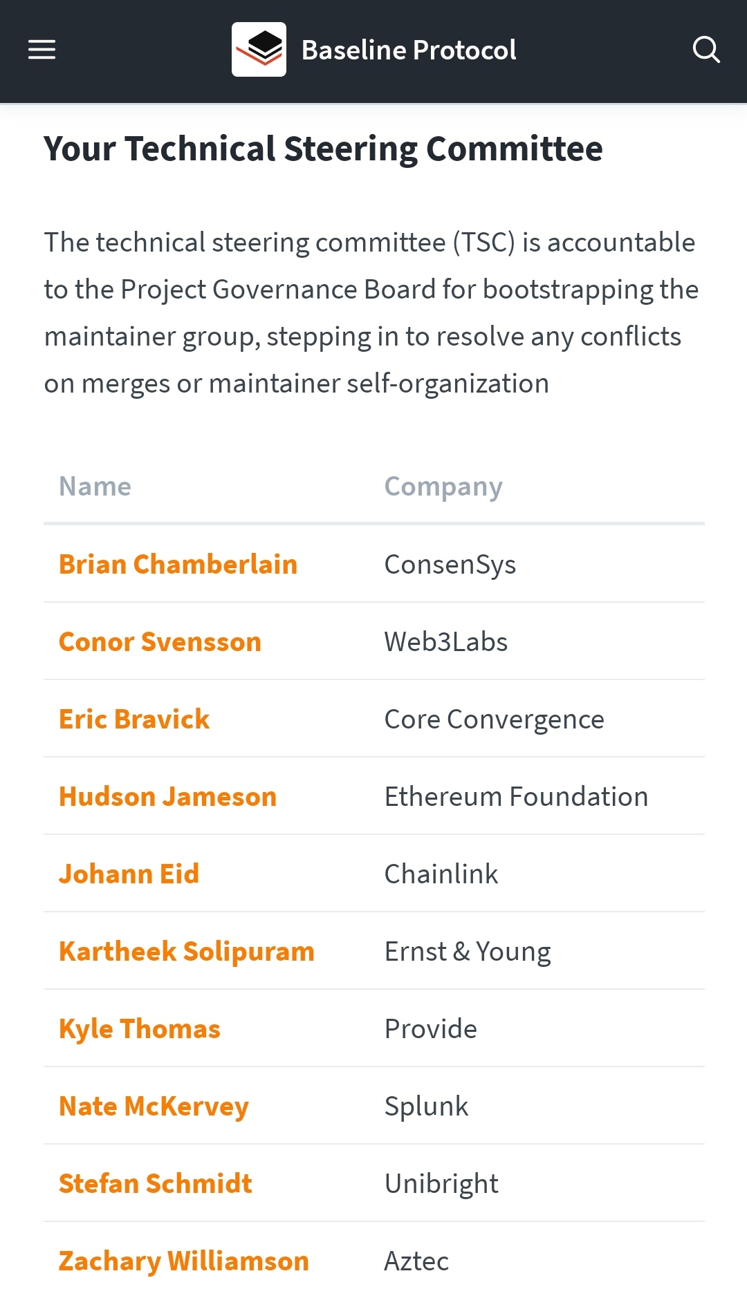 Baseline: Repo public // Unibright on the TSC // "Baselining“ explained