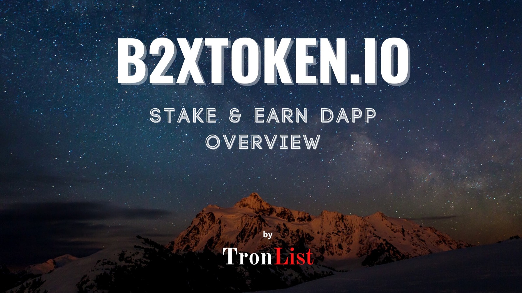 B2Xtoken.io – Stake & Earn DApp Overview