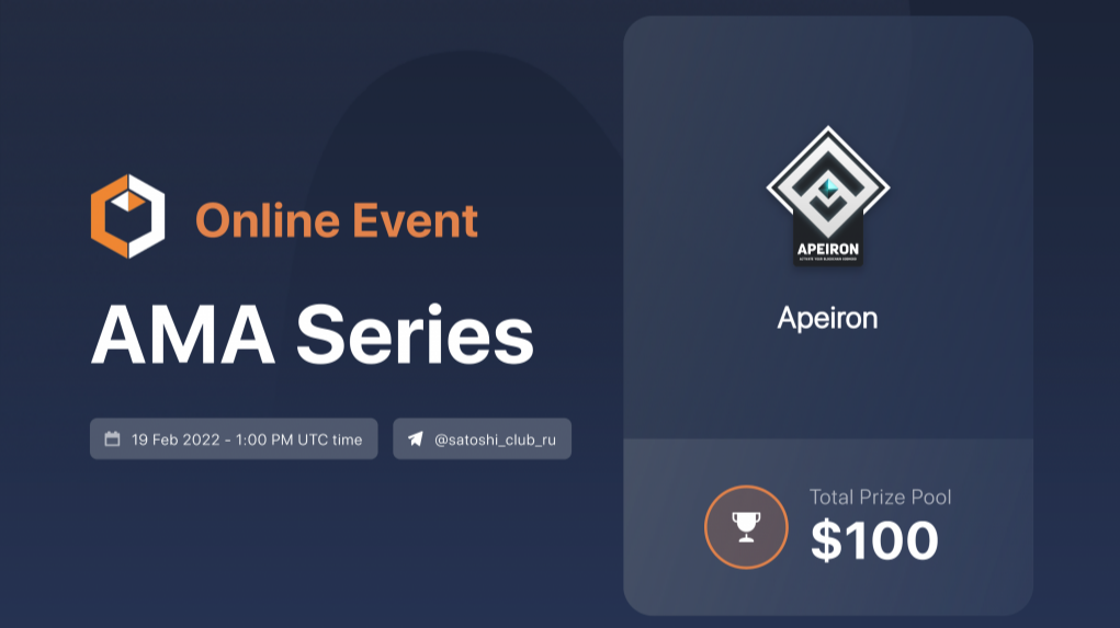 Apeiron Russian x Satoshi Club AMA Recap from the 19th of February