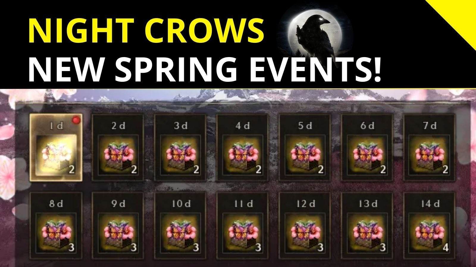 Night Crows 🌒| New Spring Events, Dungeon and Coupom!