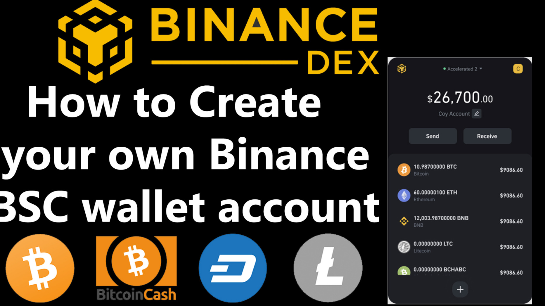 How to create your own Binance BSC wallet account | Binance Chain Wallet | BNB