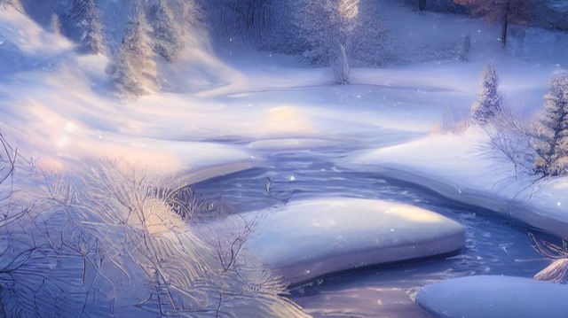 A huge amount of snow ~ AI-generated art