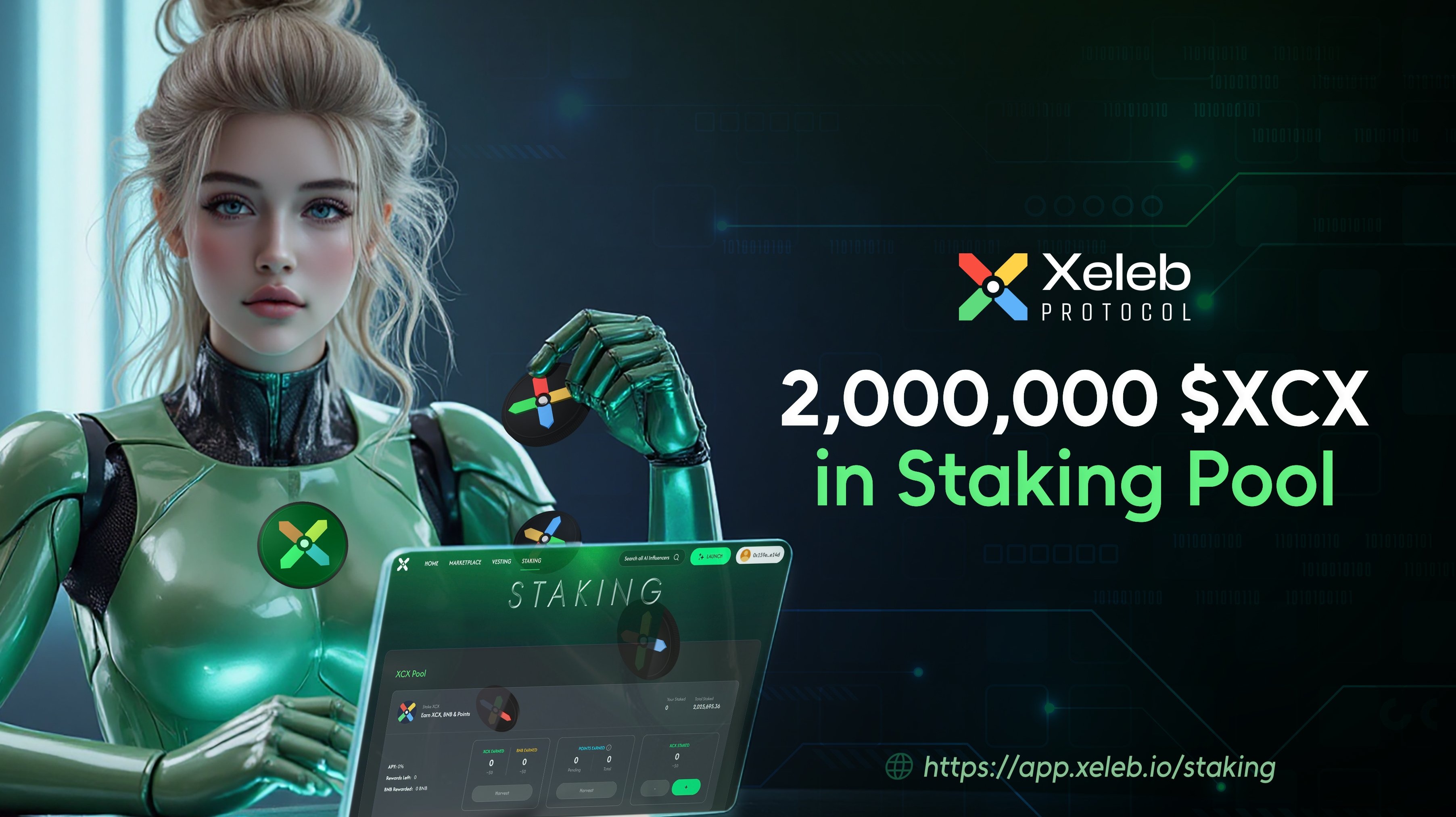 🔥 2M $XCX Staked: A Milestone for Xeleb Protocol and the AI Influencer Economy