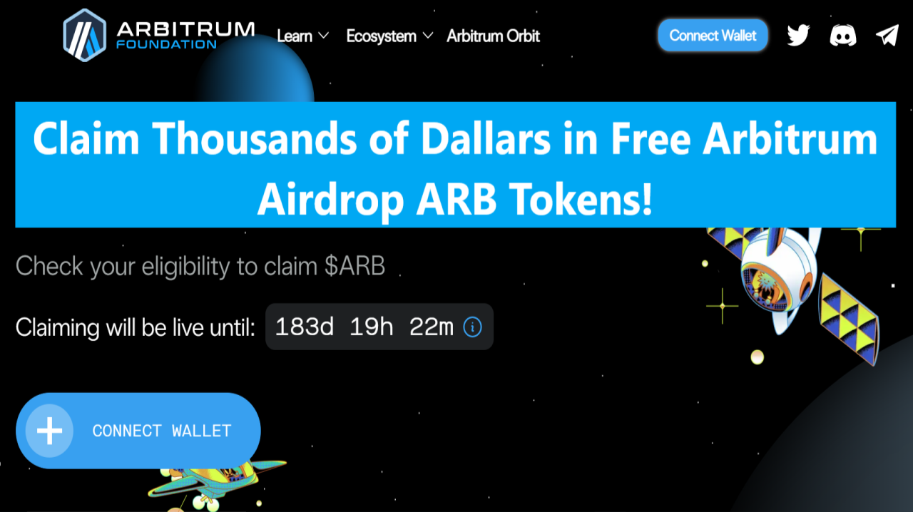 How to Claim Arbitrum Airdrops to Claim Free ARB Tokens