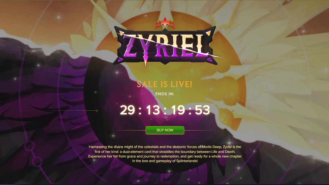 Zyriel - the first ever dual splinter in Splinterlands