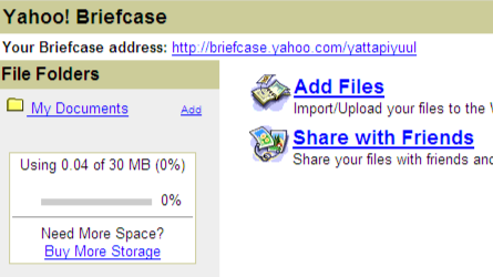 Recordando a Yahoo maletín (o Yahoo briefcase)