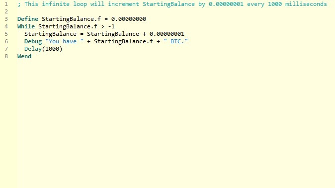 Infinite loops in PureBasic 5.73