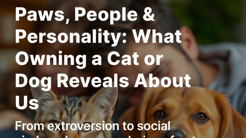 Paws, People & Personality: What Owning a Cat or Dog Reveals About Us