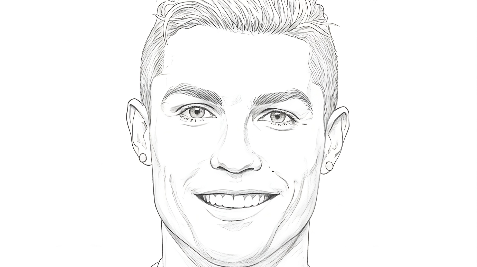 Cristiano Ronaldo Pencil Drawing