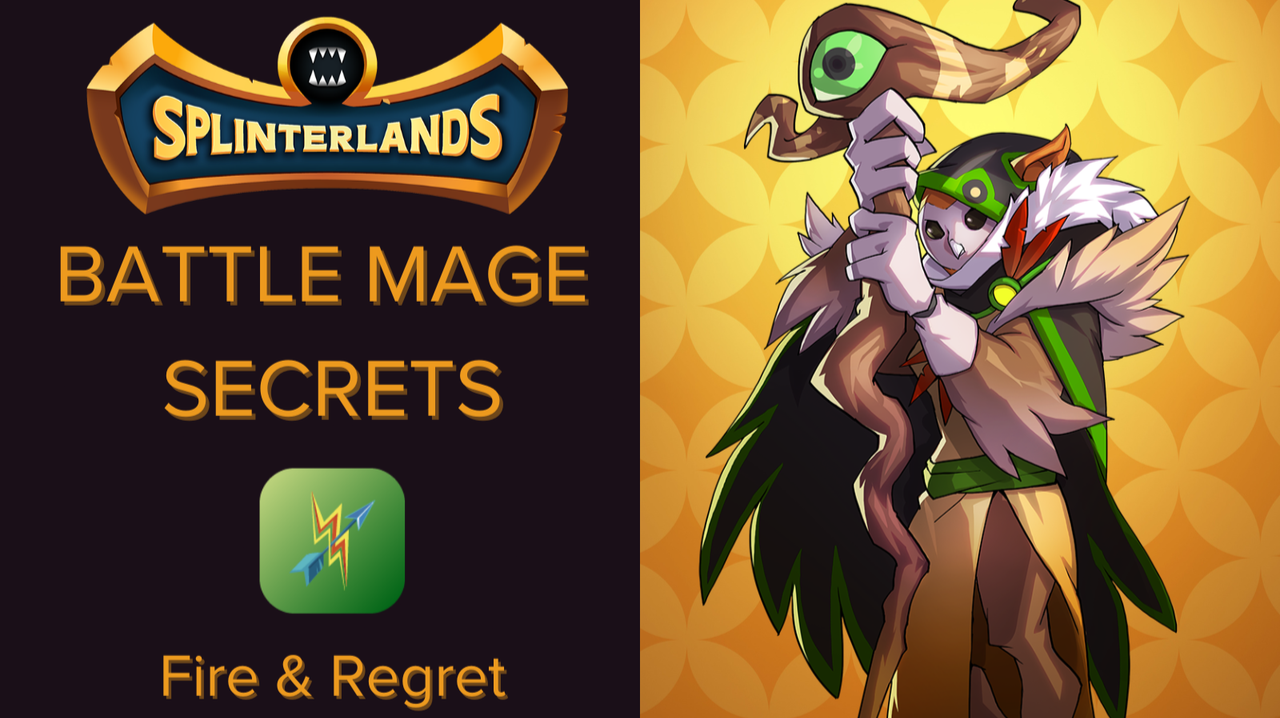 Splinterlands Weekly Challenge Battle BATTLE MAGE SECRETS! Fire & Regret is best without ranged ...