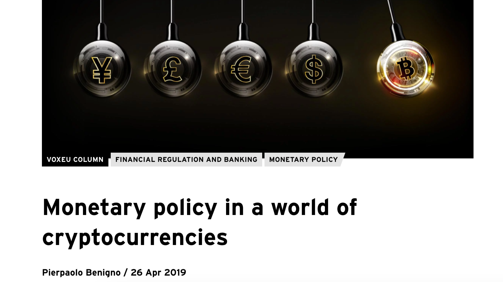 Crypto, inflation and currency competition