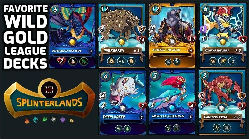 Splinterlands Strategy | My Favorite Wild Gold League Water Decks