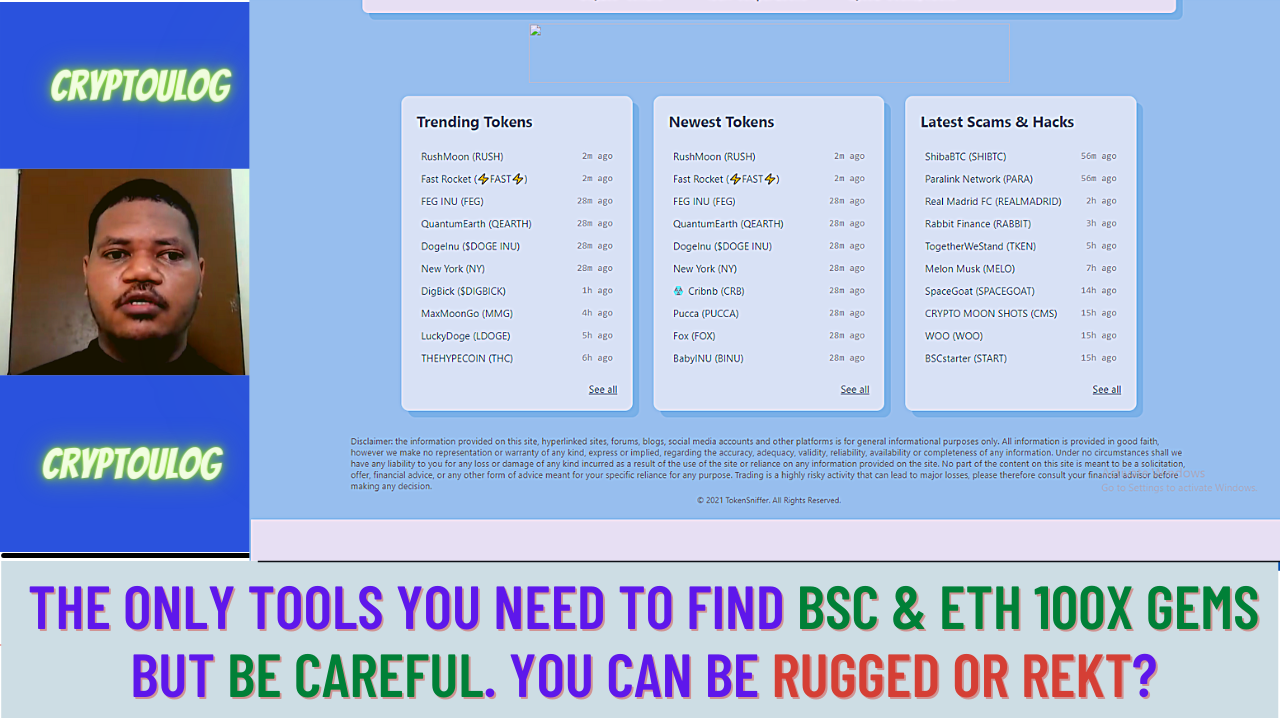 The Only Tools You Need To Find BSC & ETH 100X Gems But Be Careful. You ...