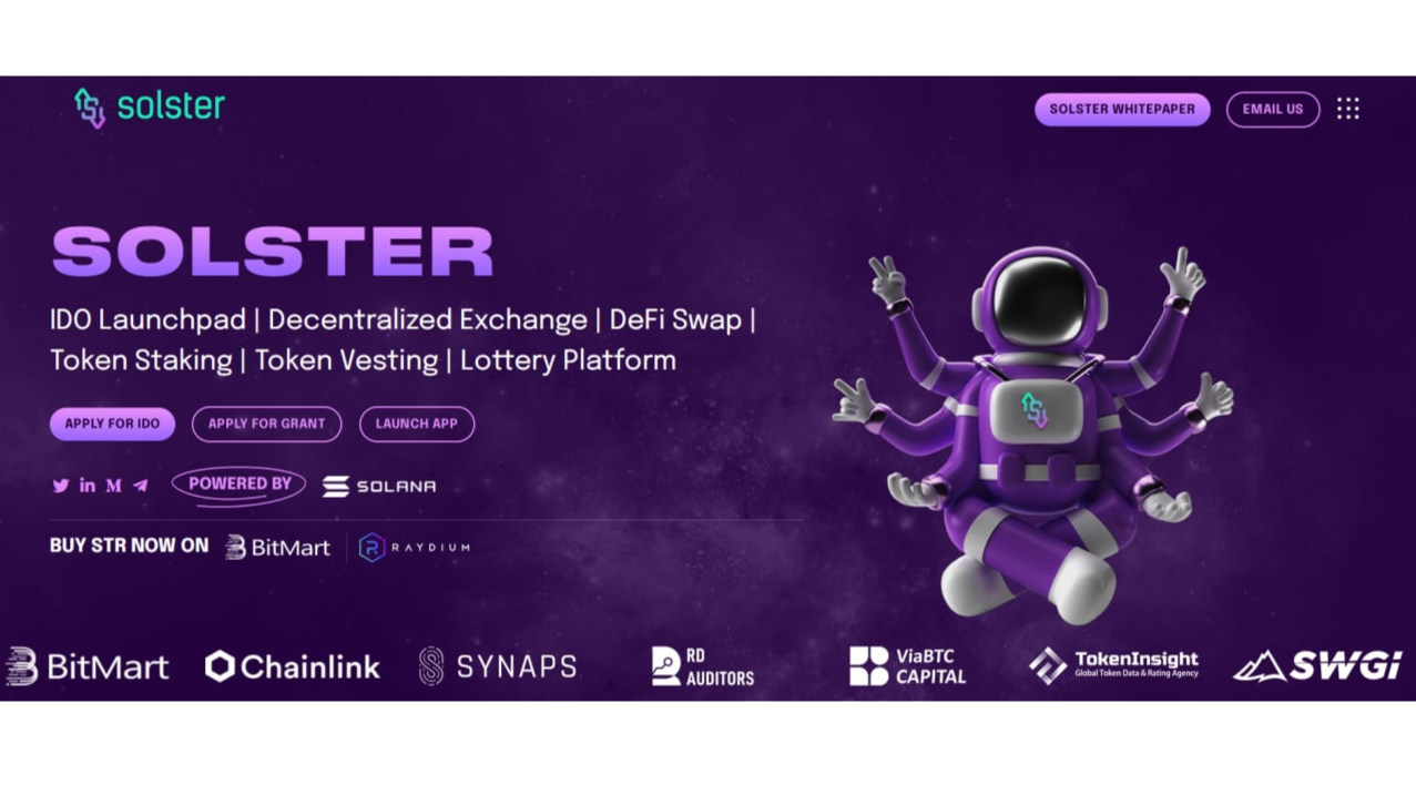 📢 Solster (STR) 👉 Multi-chain IDO Launchpad & Staking Platform.