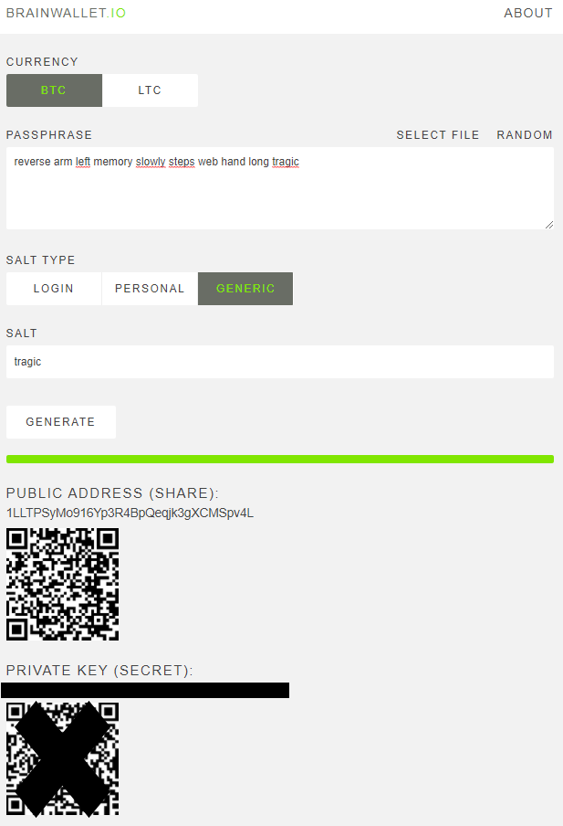 How to create a Brain Wallet