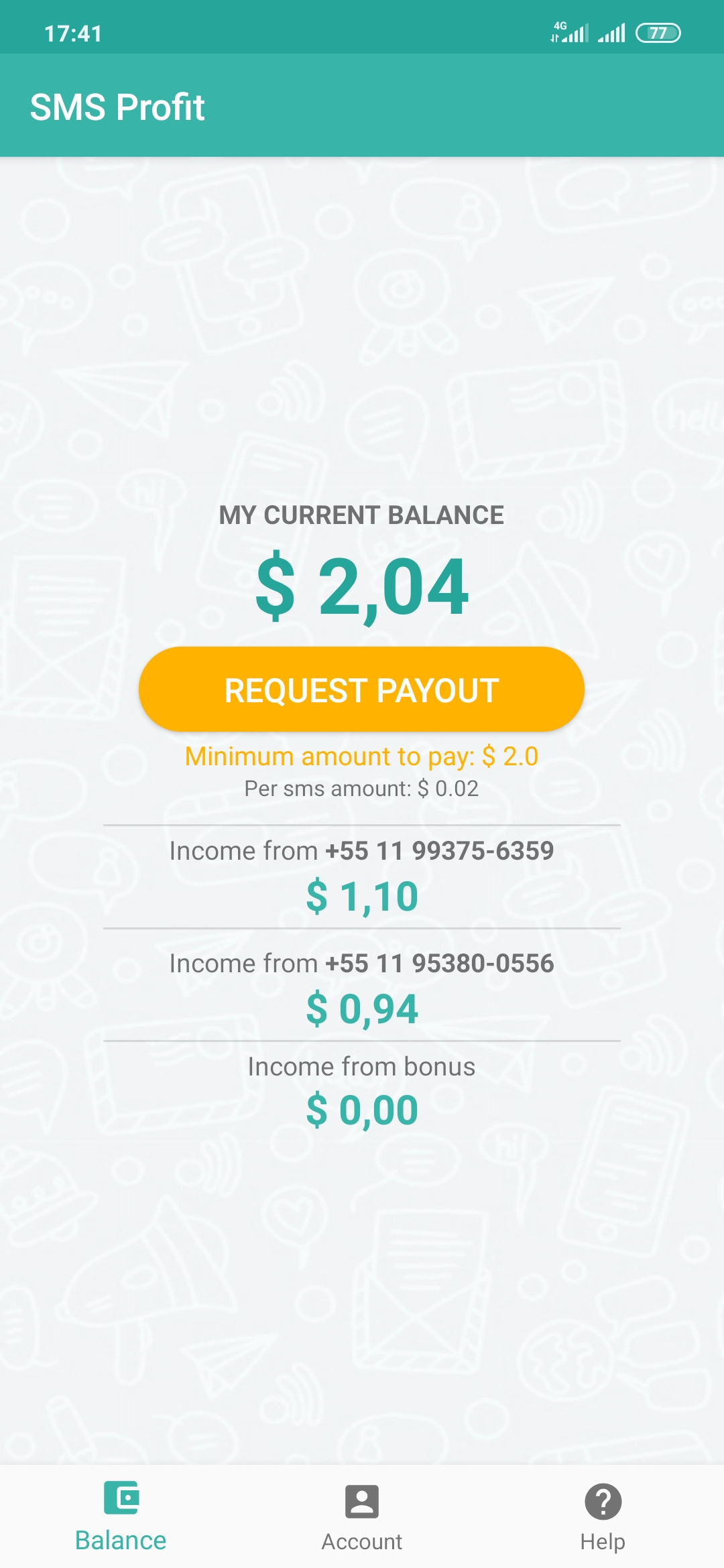 Earn Money SMS profit