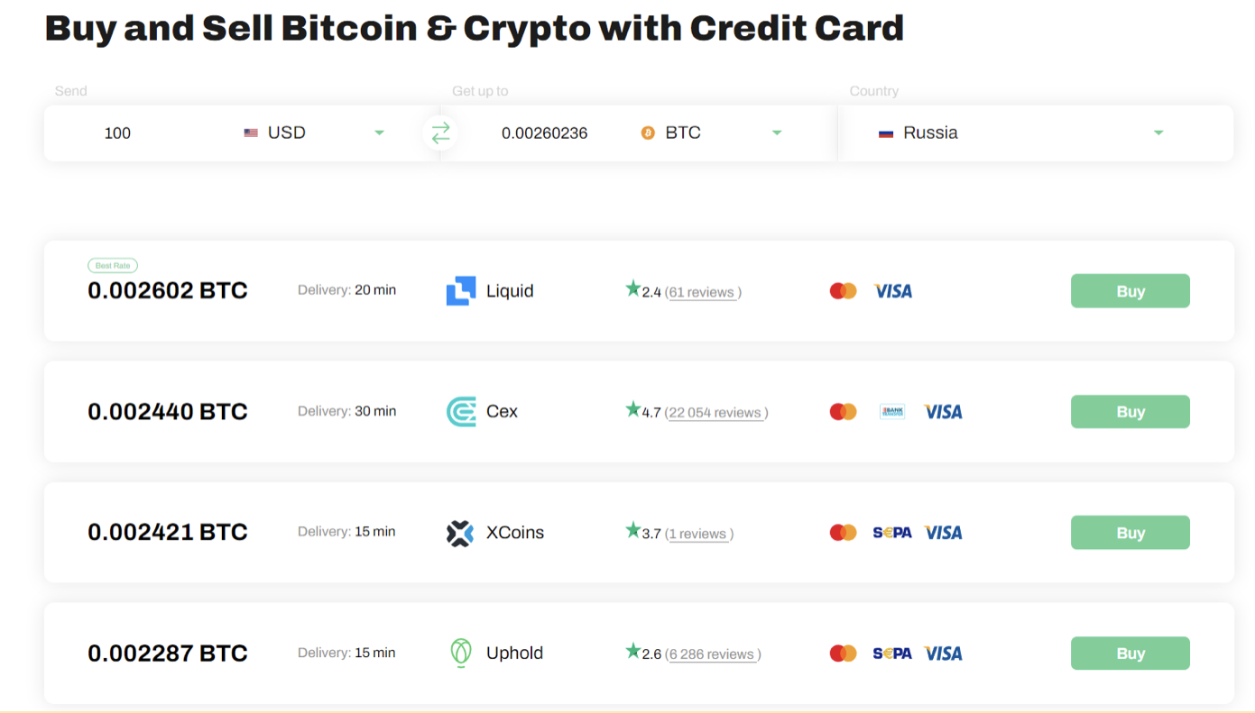 Which fiat on-ramp provides the best rates?