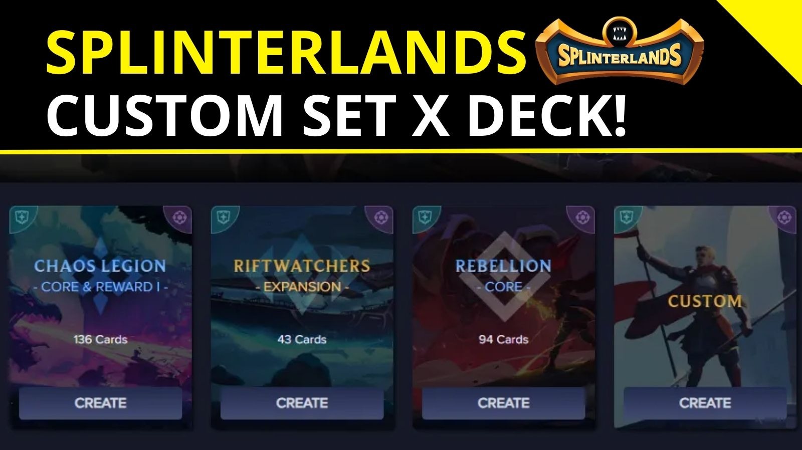 Splinterlands 🐉| Custom Sets VS Deck Builder - All You Need to Know!