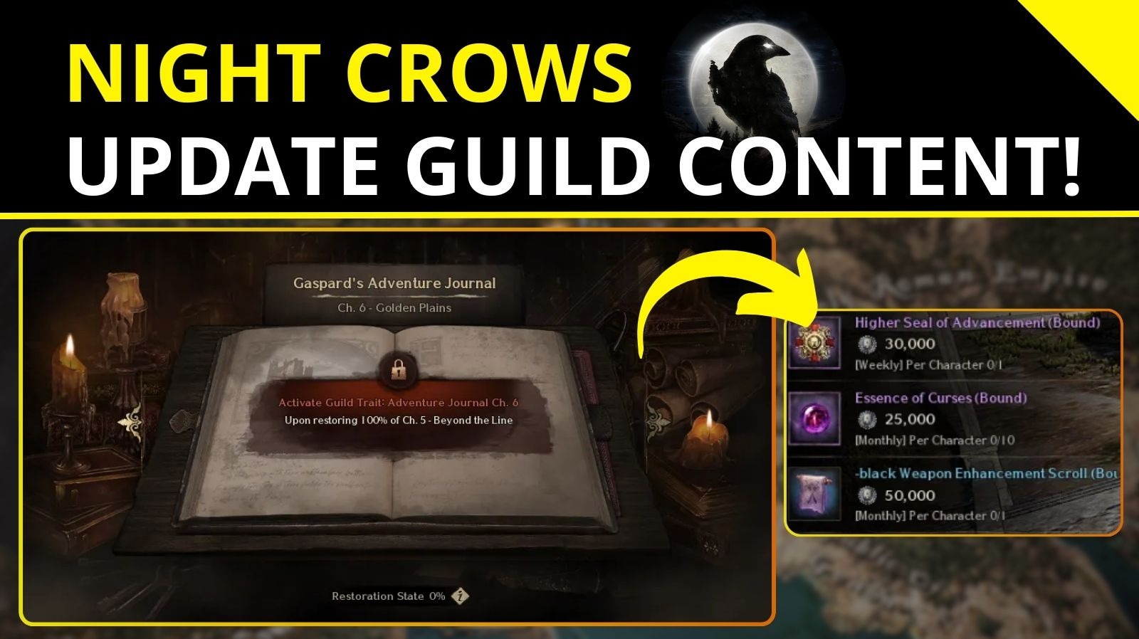Night Crows 🌒| Guild Update - Level, Journal & Merchant!