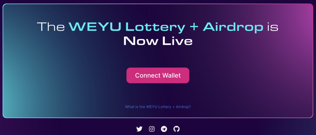 WEYU 25,000,000 Airdrop | Multi-Chain Platform designed specifically for the NFT resale market